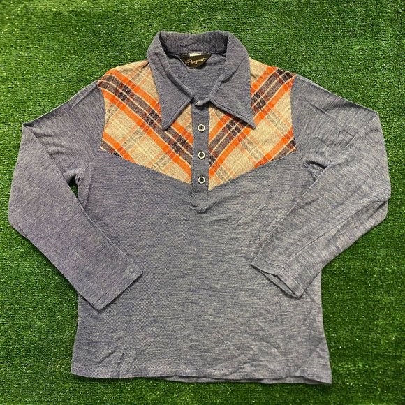 Vintage | Shirts | Plaid Vintage 8s Rugby Polo Shirt Sweater | Poshmark
